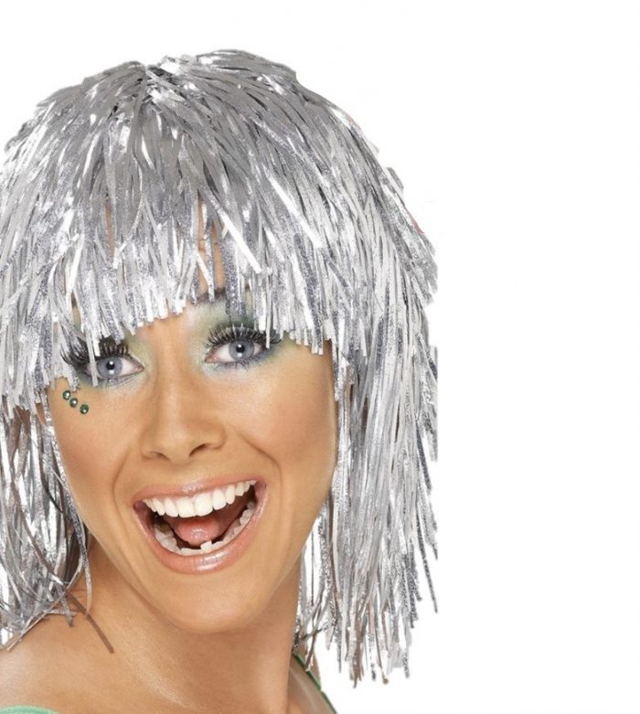Perruque disco lamée adulte argent - Viva la fiesta - Montpellier